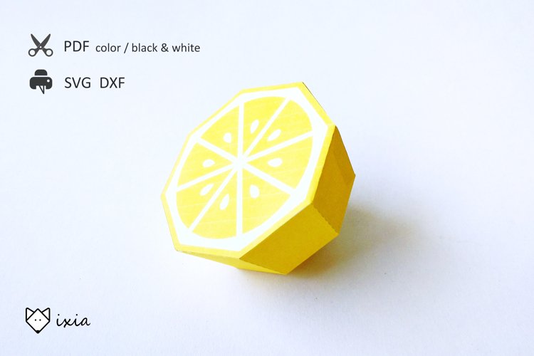 Half a Lemon 3D SVG