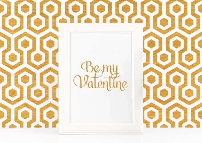 Be My Valentine Printable Poster Inspirational Quote SVG art