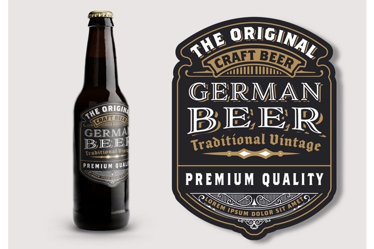 Vintage Style Beer Label Layout 654877 