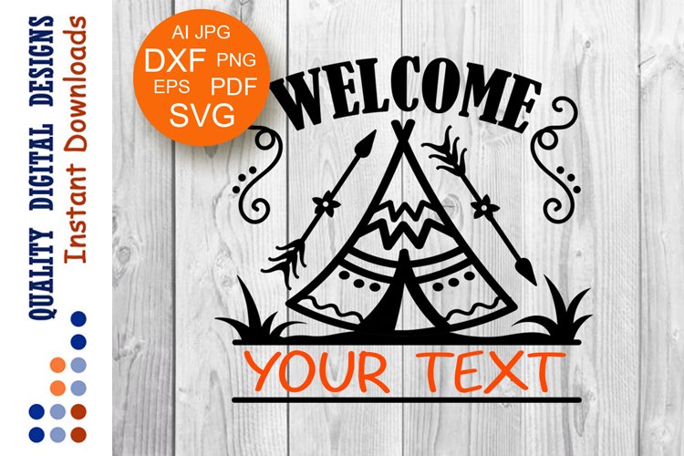 Welcome sign Tent svg Camper SVG Monogram frame svg