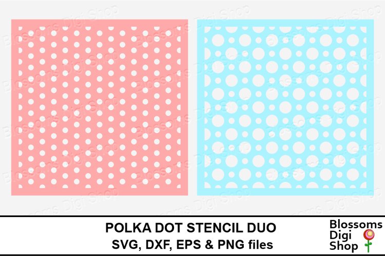 Polka Dot Stencil Duo Cut Files