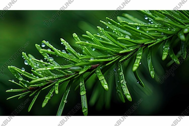 vibrant evergreen sprig