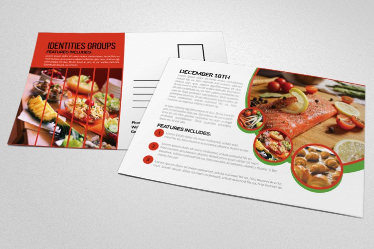 Restaurant Food Postcard Template (132323)