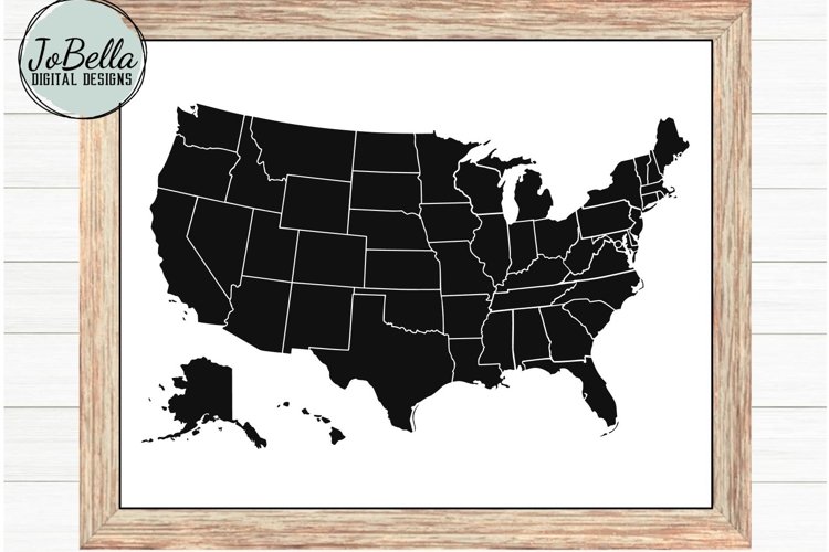 United States Map SVG (231345) | Cut Files | Design Bundles