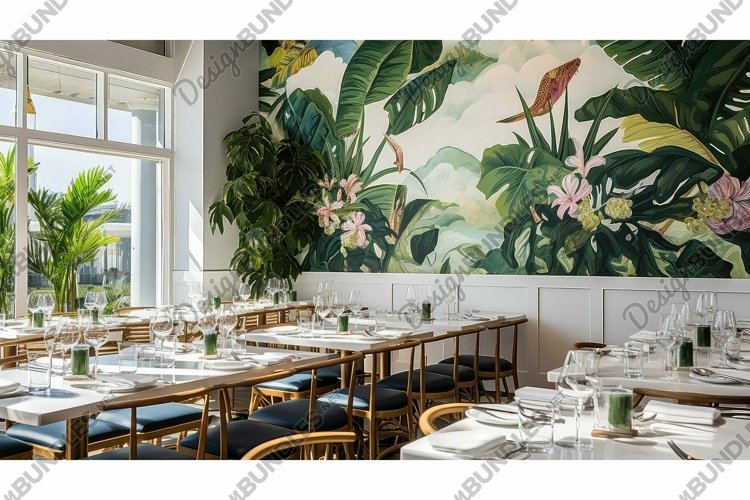 elegant white restaurant background (4098117)