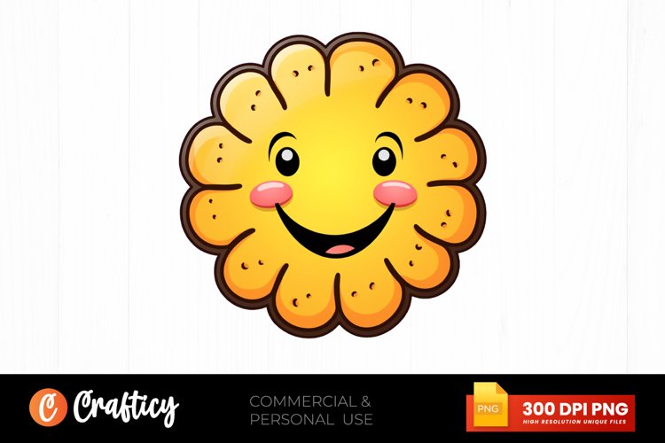Spring Cookie Happy Face Clipart PNG