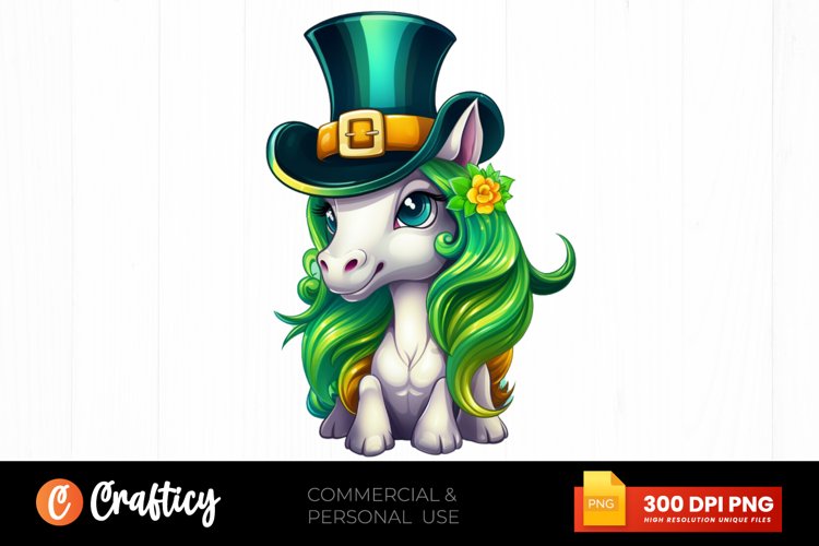 St Patricks Day Cute Unicorns Clipart