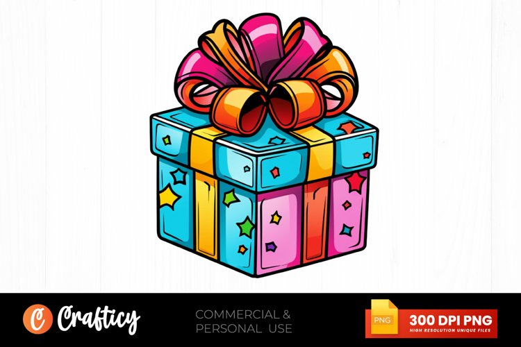 Watercolor Gift Boxes Sublimation Clipart