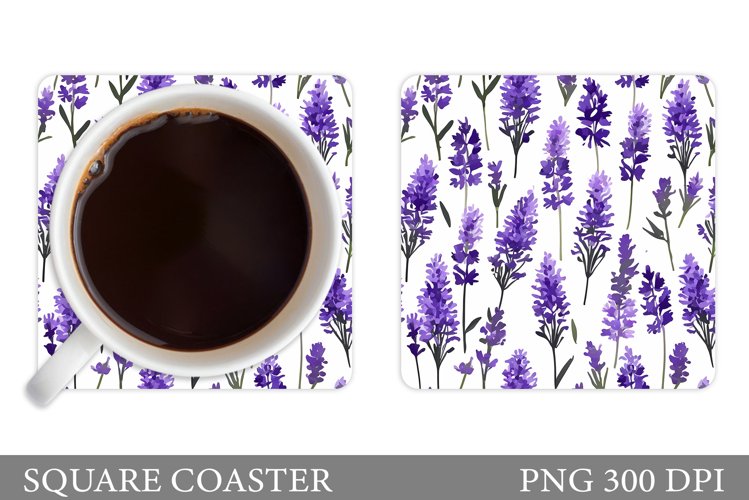 Lavender Coaster Sublimation. Floral Coaster (4169017)