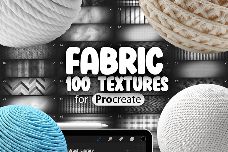 100 Procreate Fabric Texture Brushes
