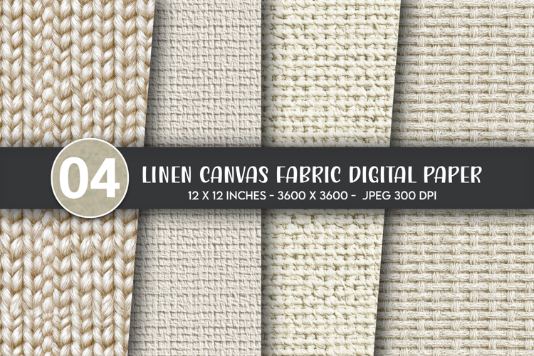 Linen Canvas Fabric Digital Paper