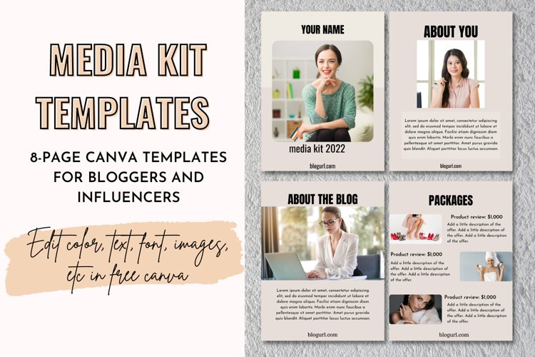 Media Kit templates for Bloggers and influencers | Canva
