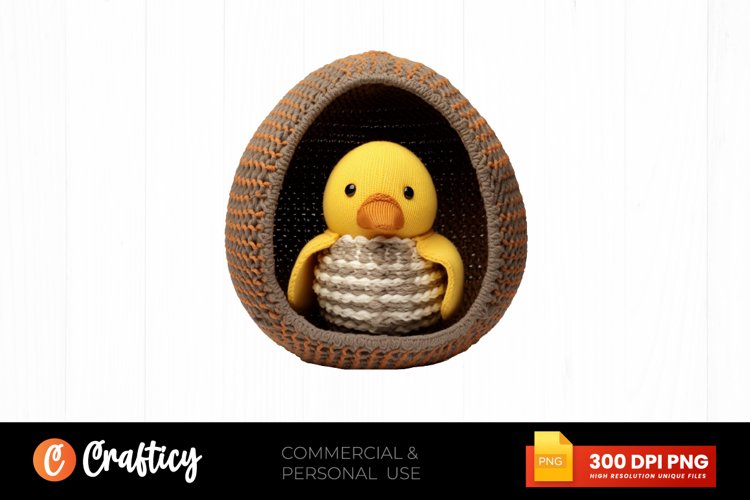 Watercolor Easter Cute Chick Clipart PNG