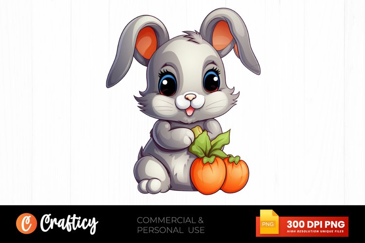 Watercolor Rabbit Clipart PNG
