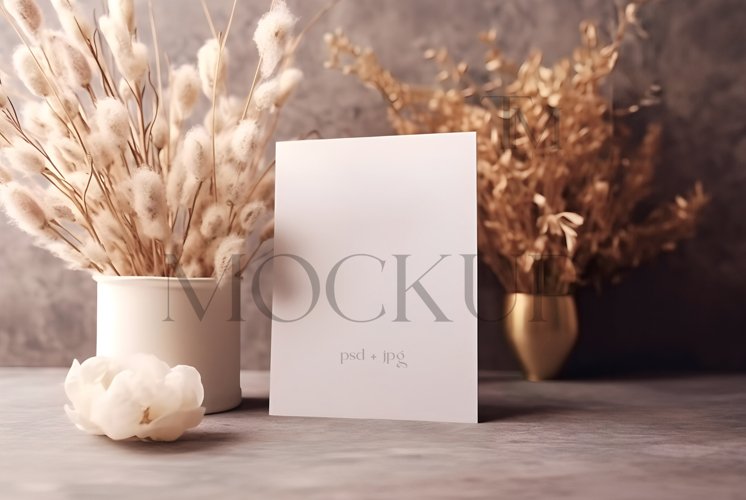 5x7 Card Mockup, White Card Mockup (4602473)