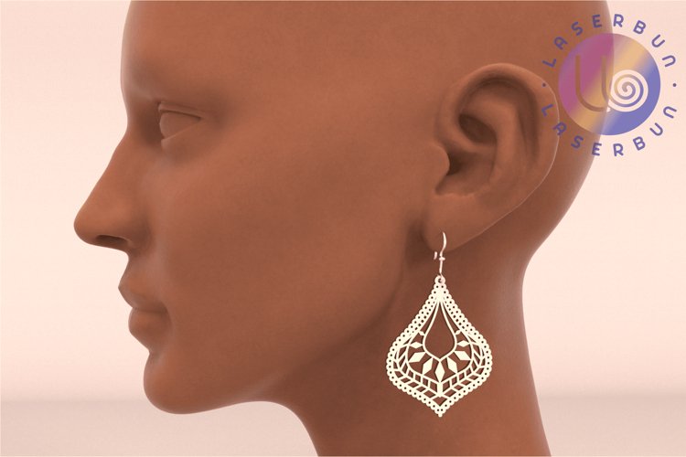 Earring laser cutting SVG DXF files.