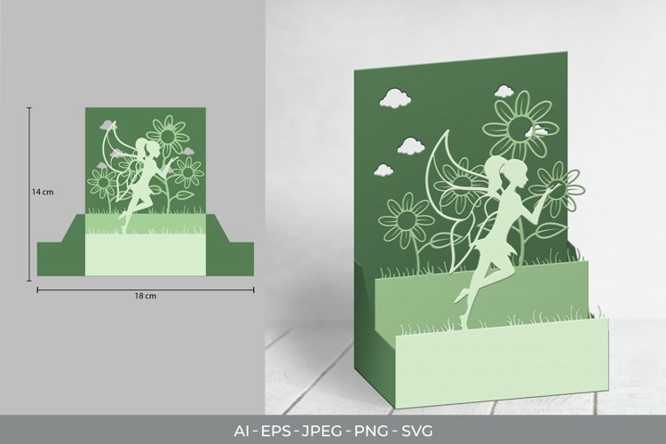 Fairy and Flower 3D Pop Up Box