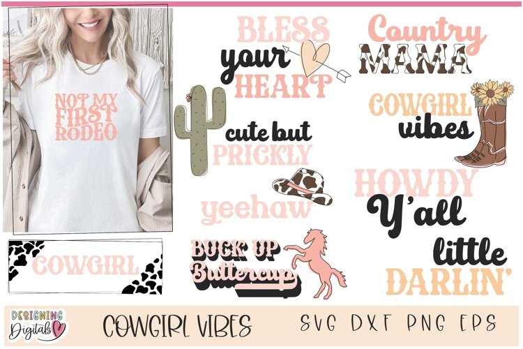 Cute Cowgirl SVG Bundle, Western SVG, Cowgirl Boots SVG