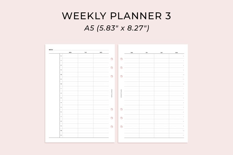 A5 Weekly Schedule