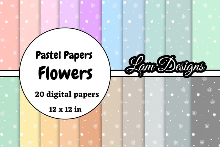hand-drawn flowers digital papers (5089110)
