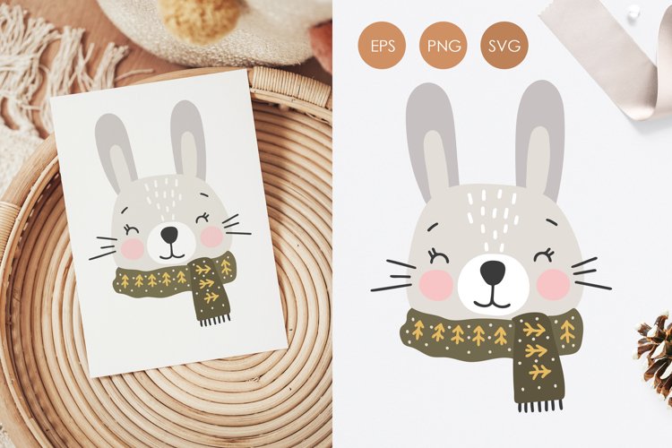 Winter rabbit SVG, Baby rabbit Svg, Baby Animal SVG (2199069 ...