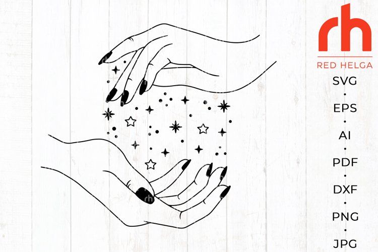 Witch's hands svg - Witchcraft svg - Hands with stars svg (1549049 ...