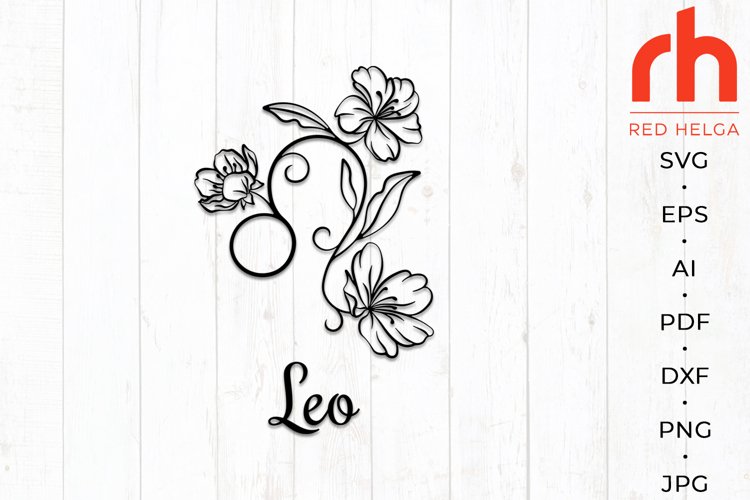 Flower Leo svg - August birthday svg - Wildflower zodiac svg (1425117 ...