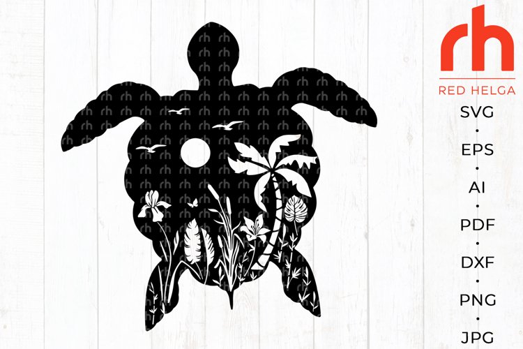 Floral turtle svg - Flower turtle svg - Tropical animal svg (1414045 ...