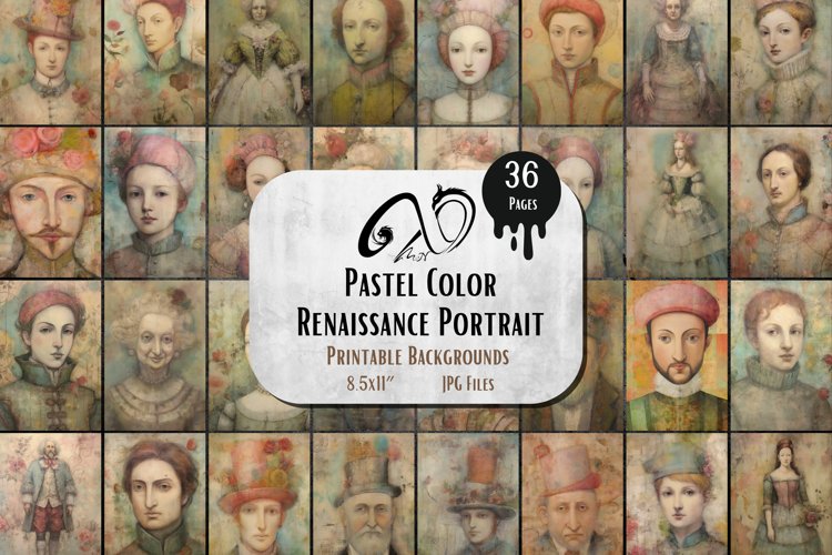 Pastel Color Renaissance Portrait