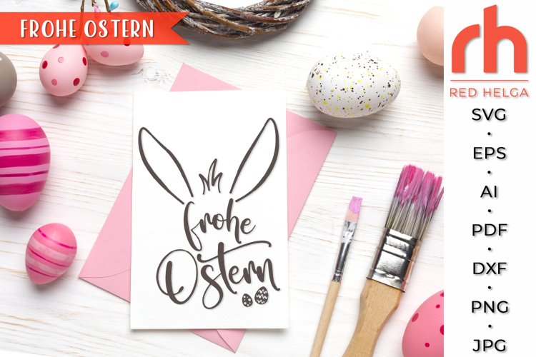 Frohe Ostern SVG - German Easter Cut File