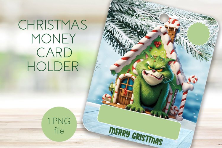 Christmas Printable Money Card Holder Grumpy Green (2986687)