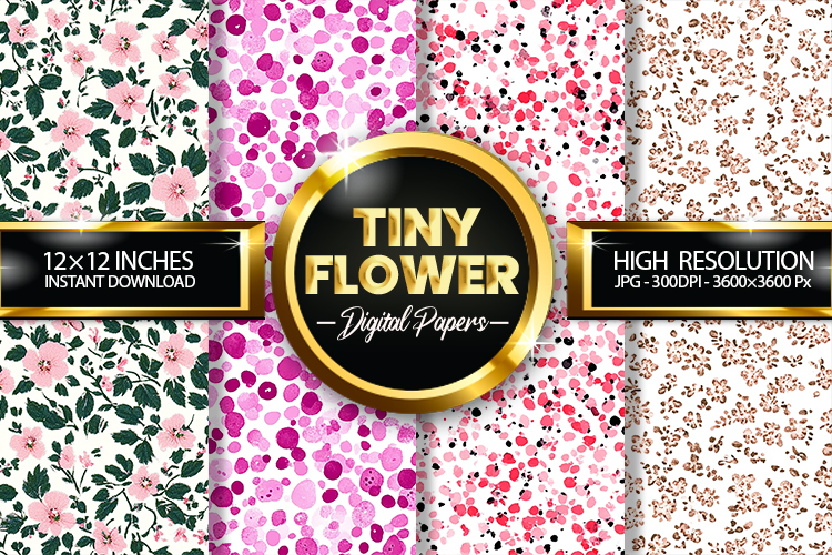 Tiny Flower Digital Papers - 04 Variations (5306839)