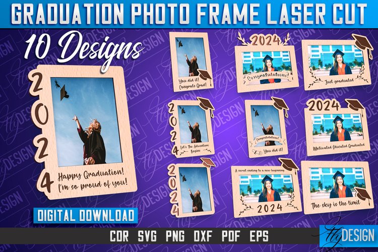 Graduation Photo Frame Laser Cut SVG|Senior 2024 Graduation