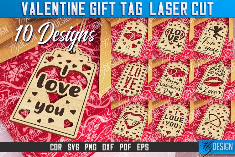 Valentines Gift Tag Laser Cut |Valentine's day Tag (3051964)