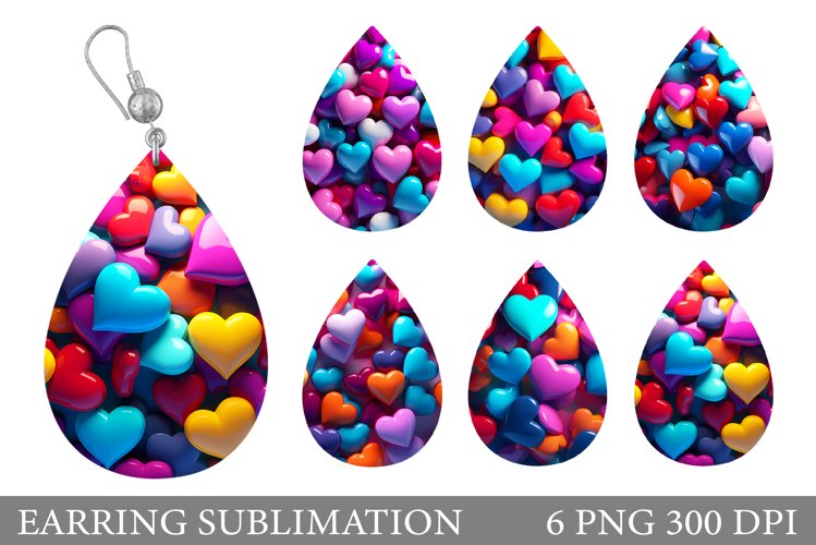 Hearts Earring Bundle. 3D Hearts Earring Design