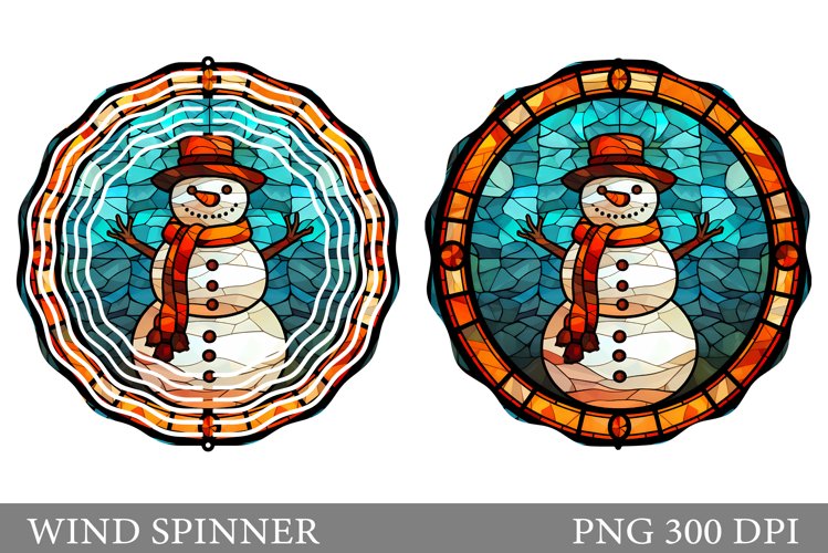 Snowman Wind Spinner. Stained Glass Snowman Wind (2639067)