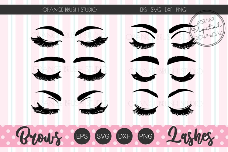 Eyelashes SVG Bundle. Eyebrows And Lashes SVG Cut Files.