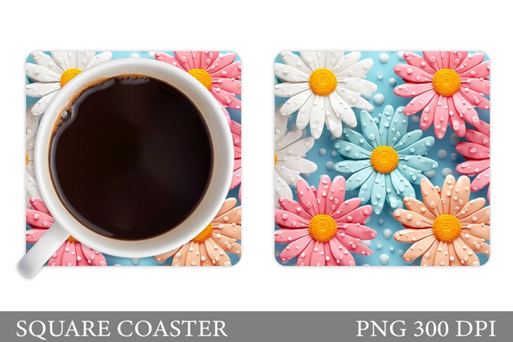 Flowers Coaster Design. Daisy Flowers Coaster (3185634)