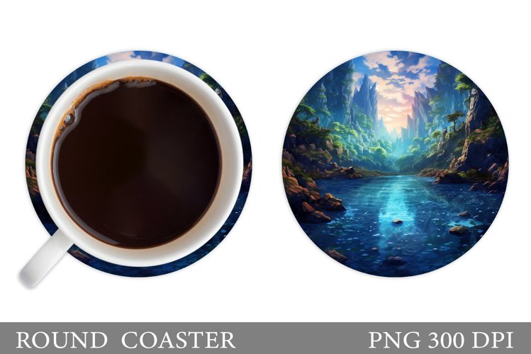 3D Mountains Coaster. 3D River Coaster Design (3265852)