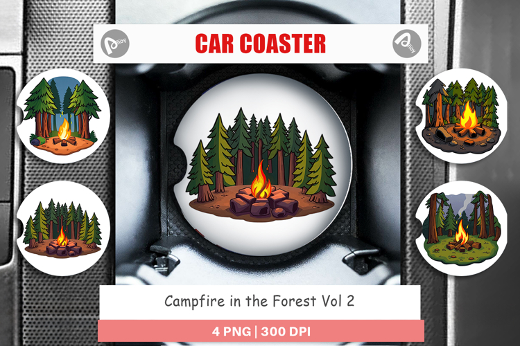 Car Coaster Forest Campfire (5460238)