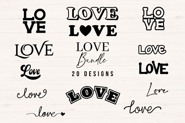 LOVE SVG Bundle, Love Word SVG, Valentine SVG