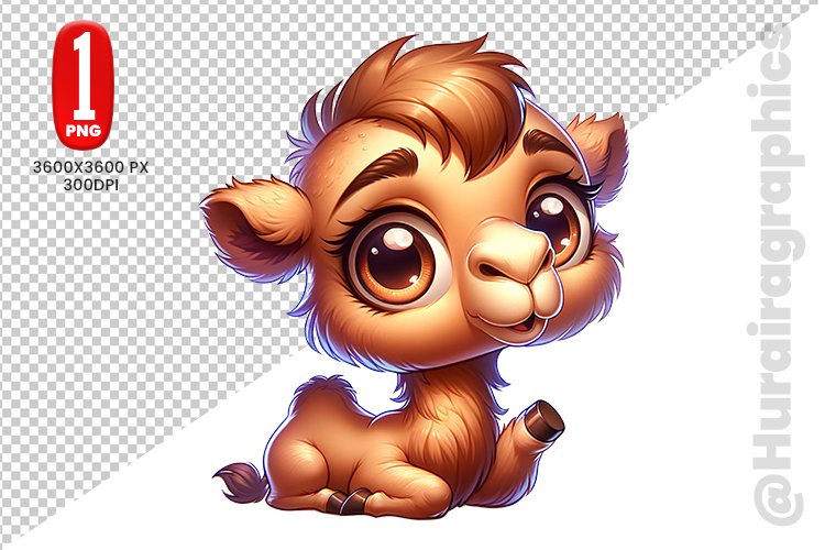 Cute Camel Clipart - PNG File (4880698)