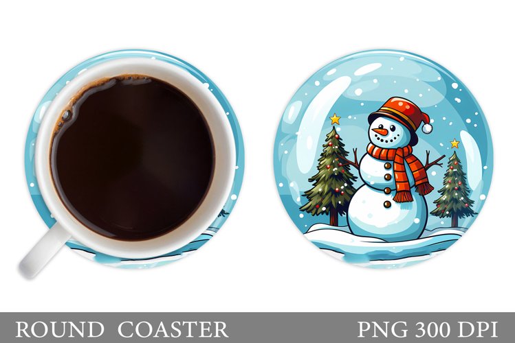 Snowman Round Coaster Design. Snowman Coaster (4154198)