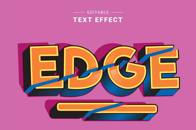 Editable Text Effect for Illustrator. Vector (1729684)