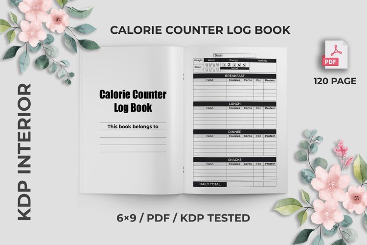 Calorie Counter Log Book KDP Interior