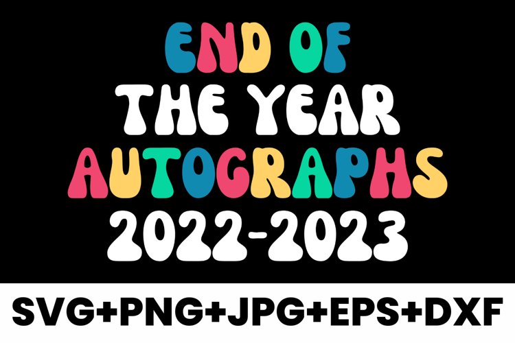 Colorful End Of The Year Autographs 2022-2023 SVG