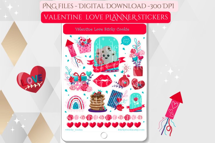Digital Valentine Love stickers