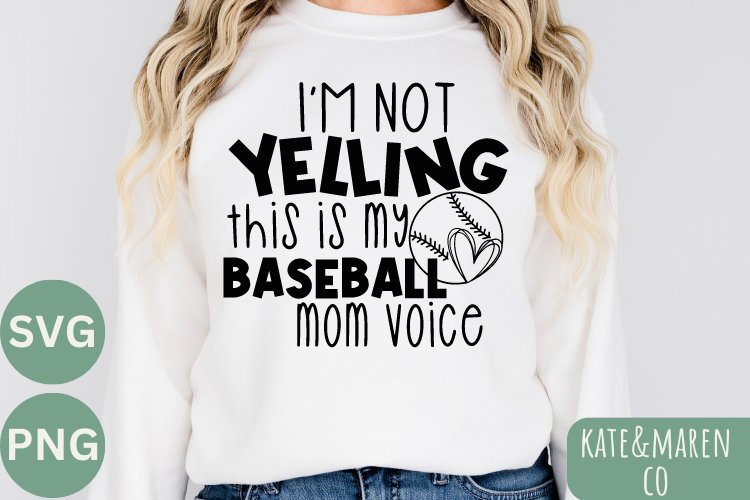 Funny Baseball SVG | Baseball Mom Voice SVG