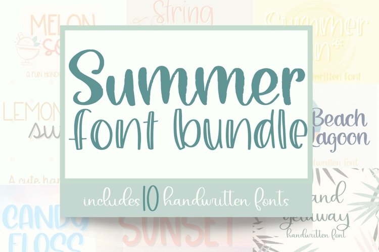 Summer Font Bundle, Handwritten Fonts, Planner Fonts
