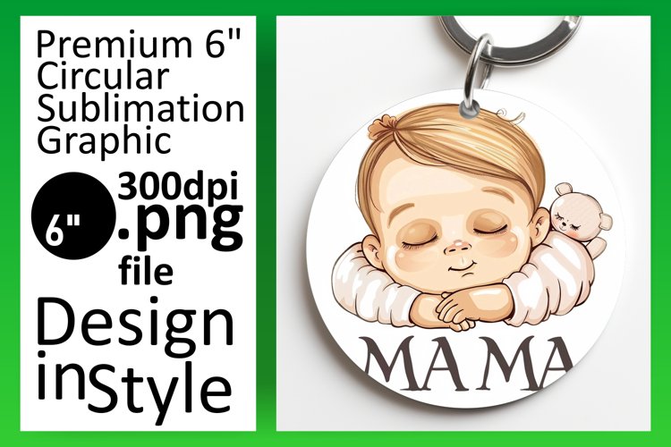 Mother's Day Sublimation Circle Keychain (3446176)